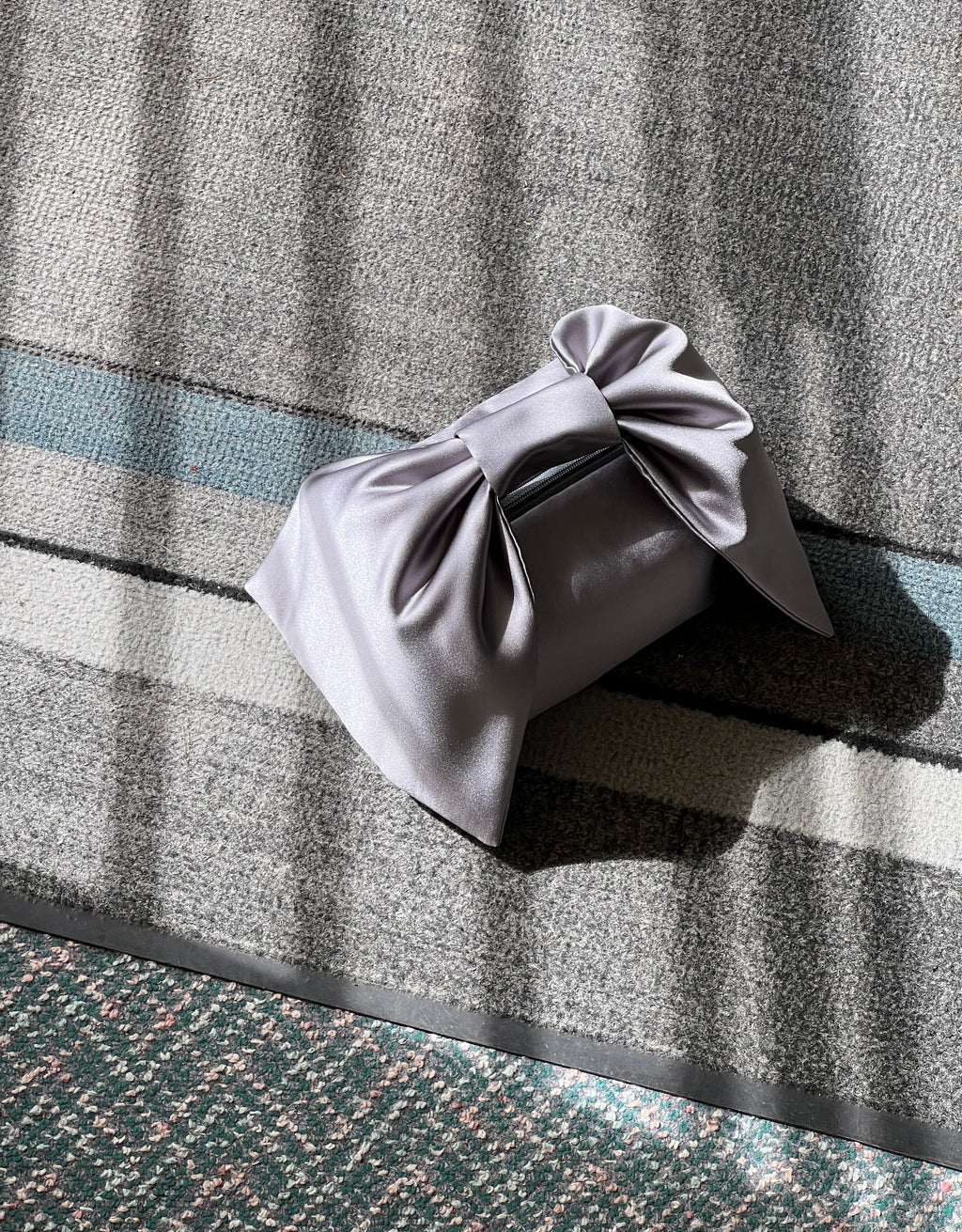 A Bronze Age Bento Clutch, Satin Handbag with bow | Handcrafted in ...