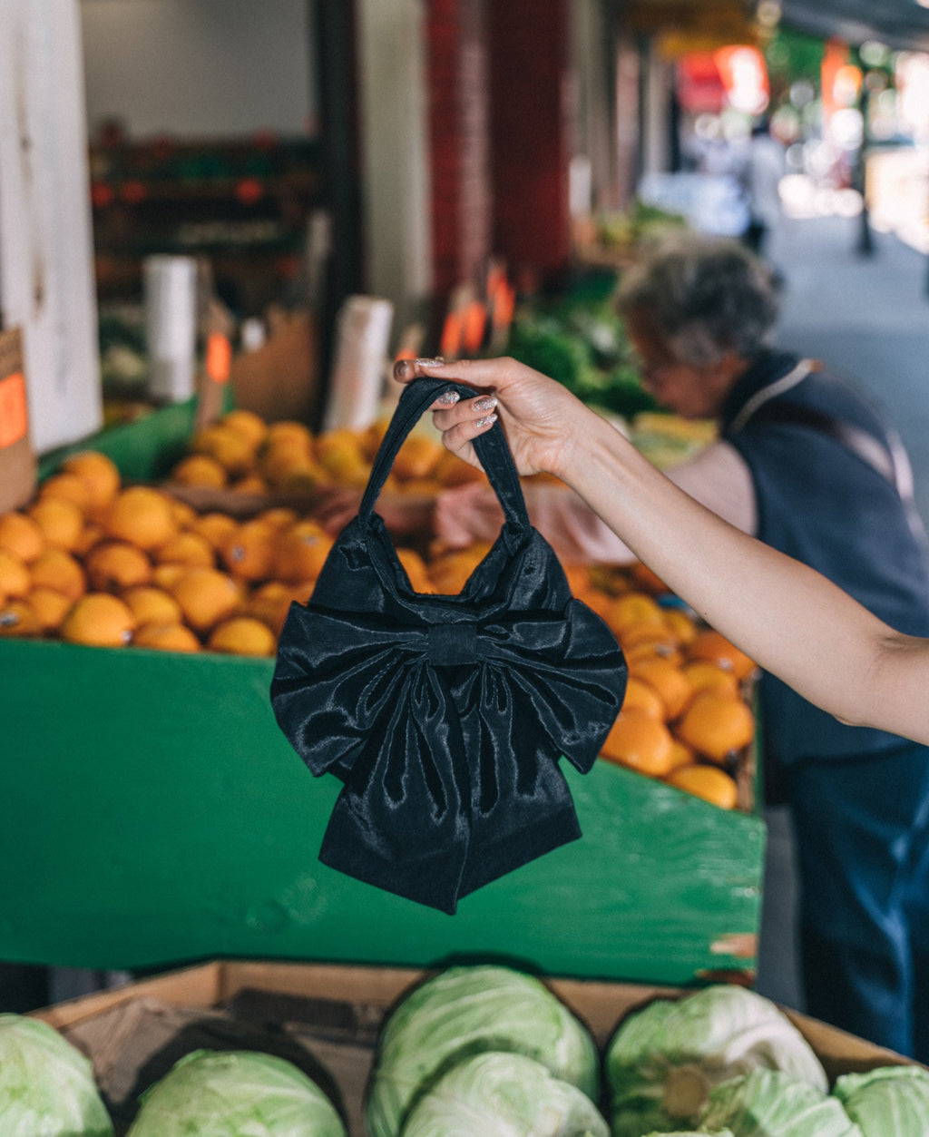 A Bronze Age Sammy Bag with Bow, Top Handle Evening Handbag, Canada